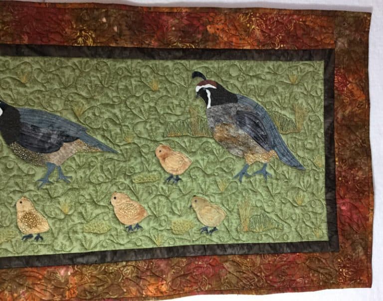 Quail Family - Memories to Quilts